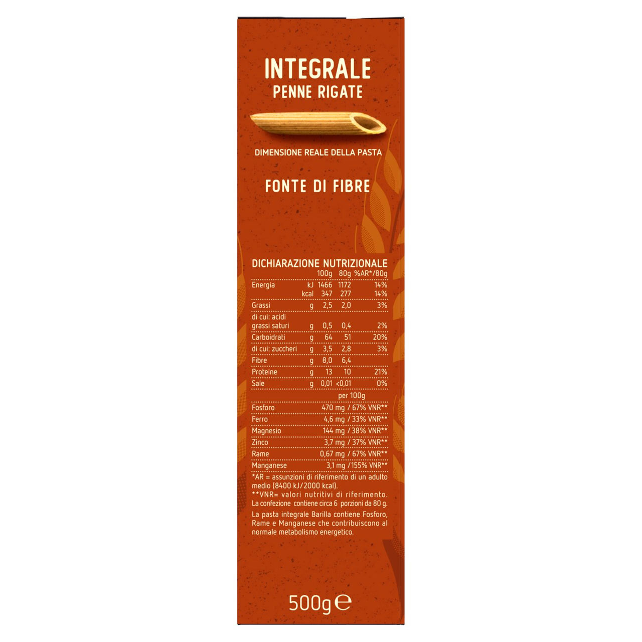 Barilla Integrale Penne Rigate 500 g | Conad