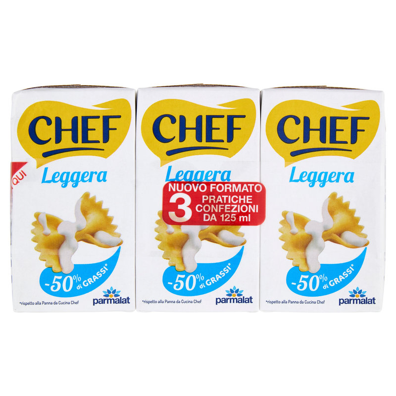 Panna Chef leggera 125ml 3 confezioni in vendita online | Conad