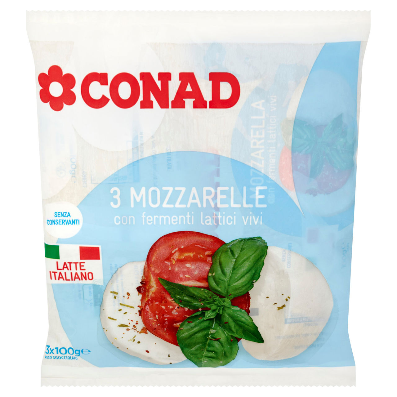 Mozzarella 3 x 100 g Conad in vendita online | Conad