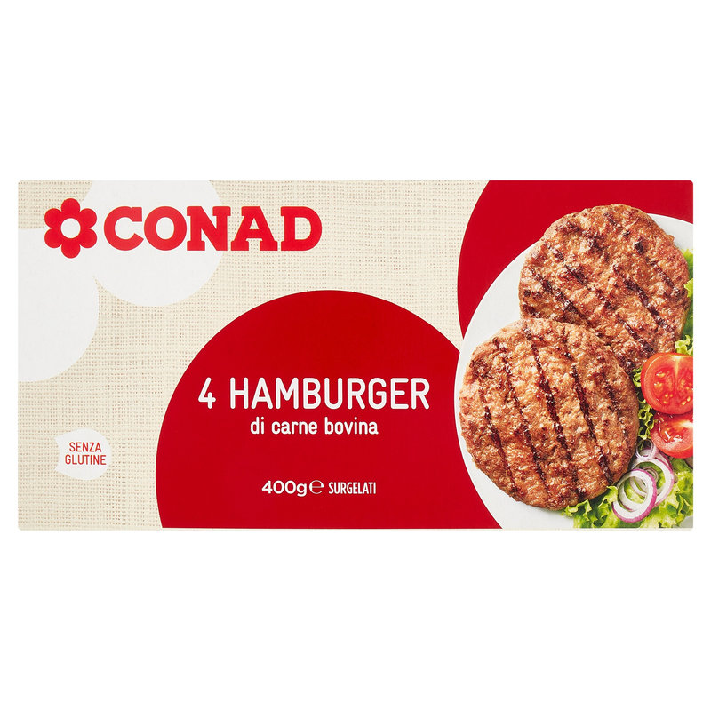 Hamburger Carne Bovina Surgelati 4x100g Conad | Conad