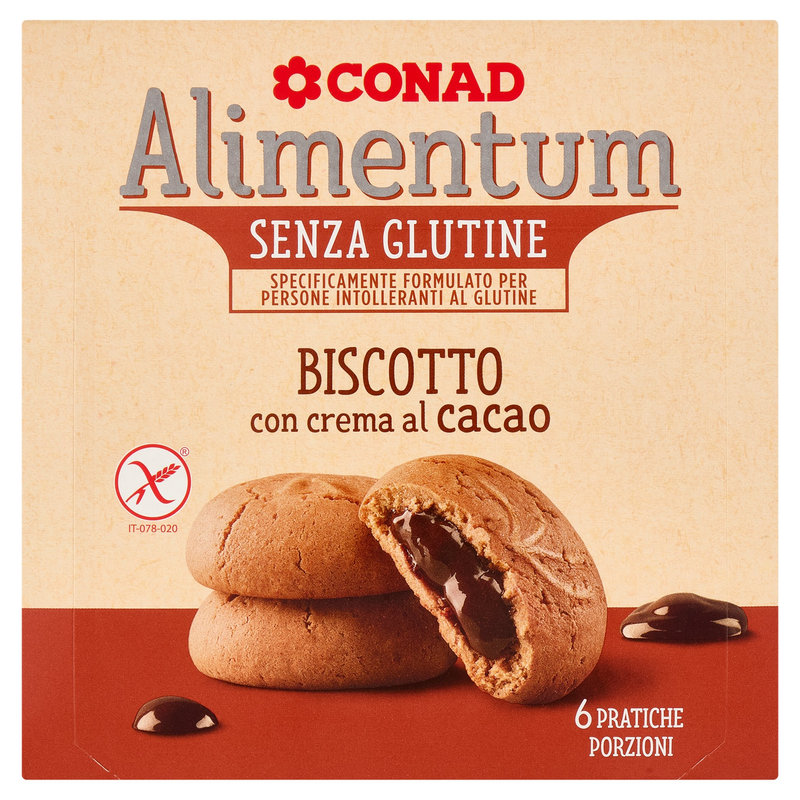 Alimentum Senza Glutine Biscotto con crema cacao | Conad