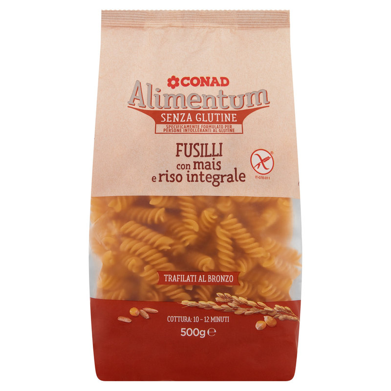 Fusilli No Glutine Mais e Riso 500 g Conad online | Conad