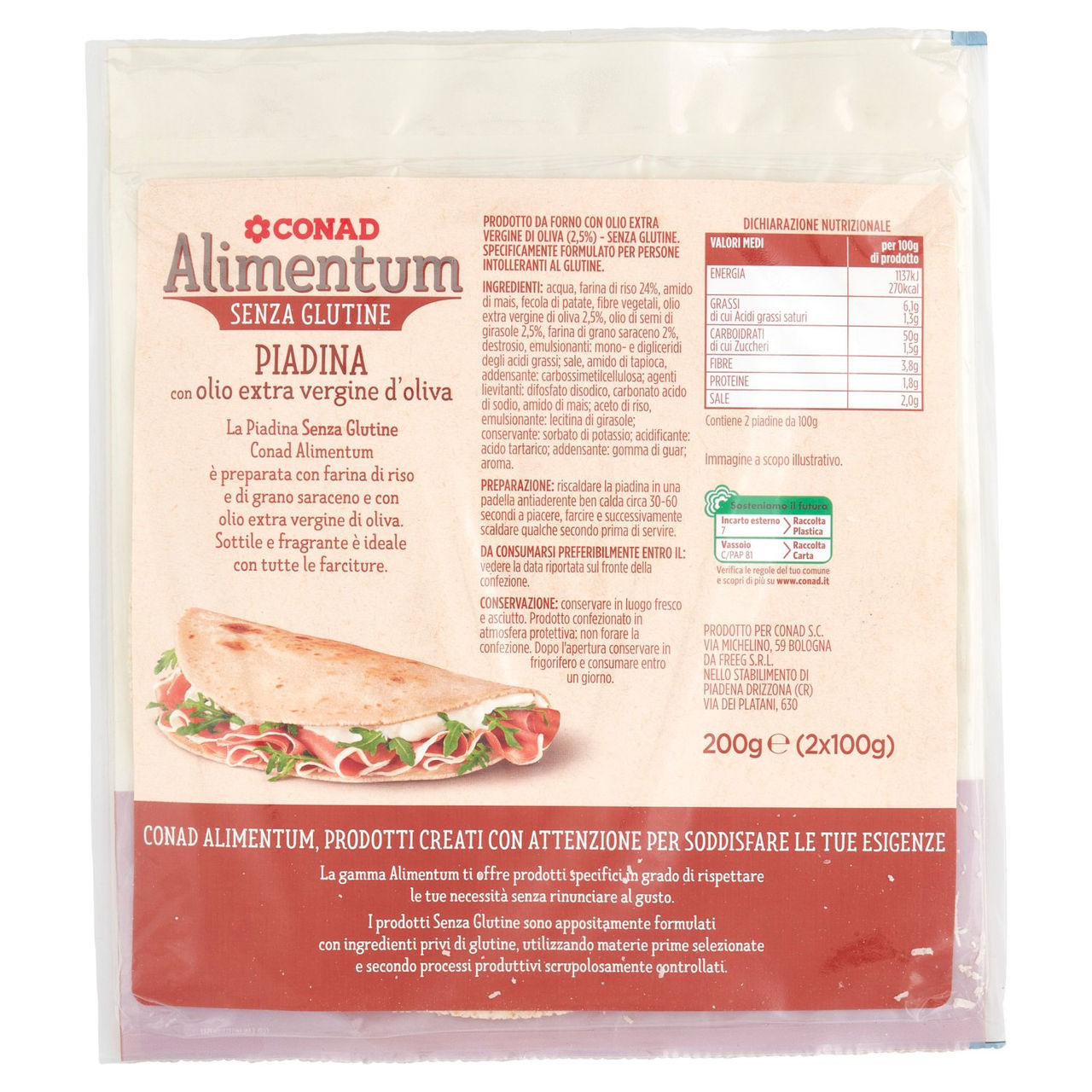 Piadina Senza Glutine Conad in vendita online | Conad