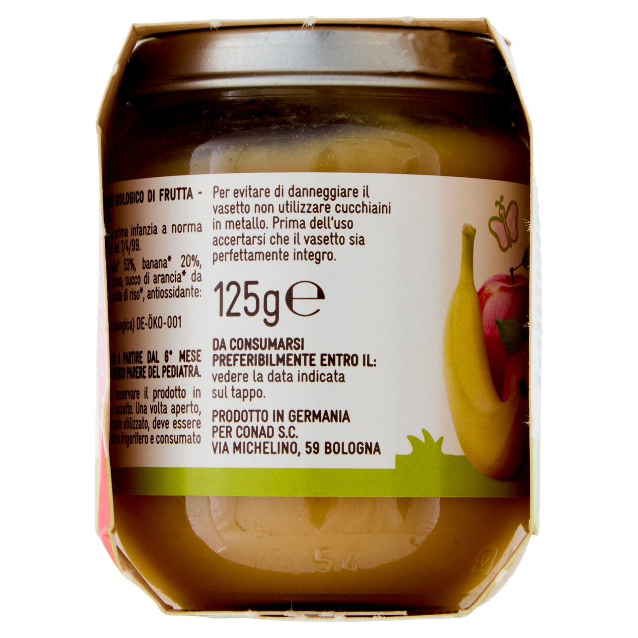 Baby Frutta Mista Biologico Omogeneizzato 2x125g | Conad