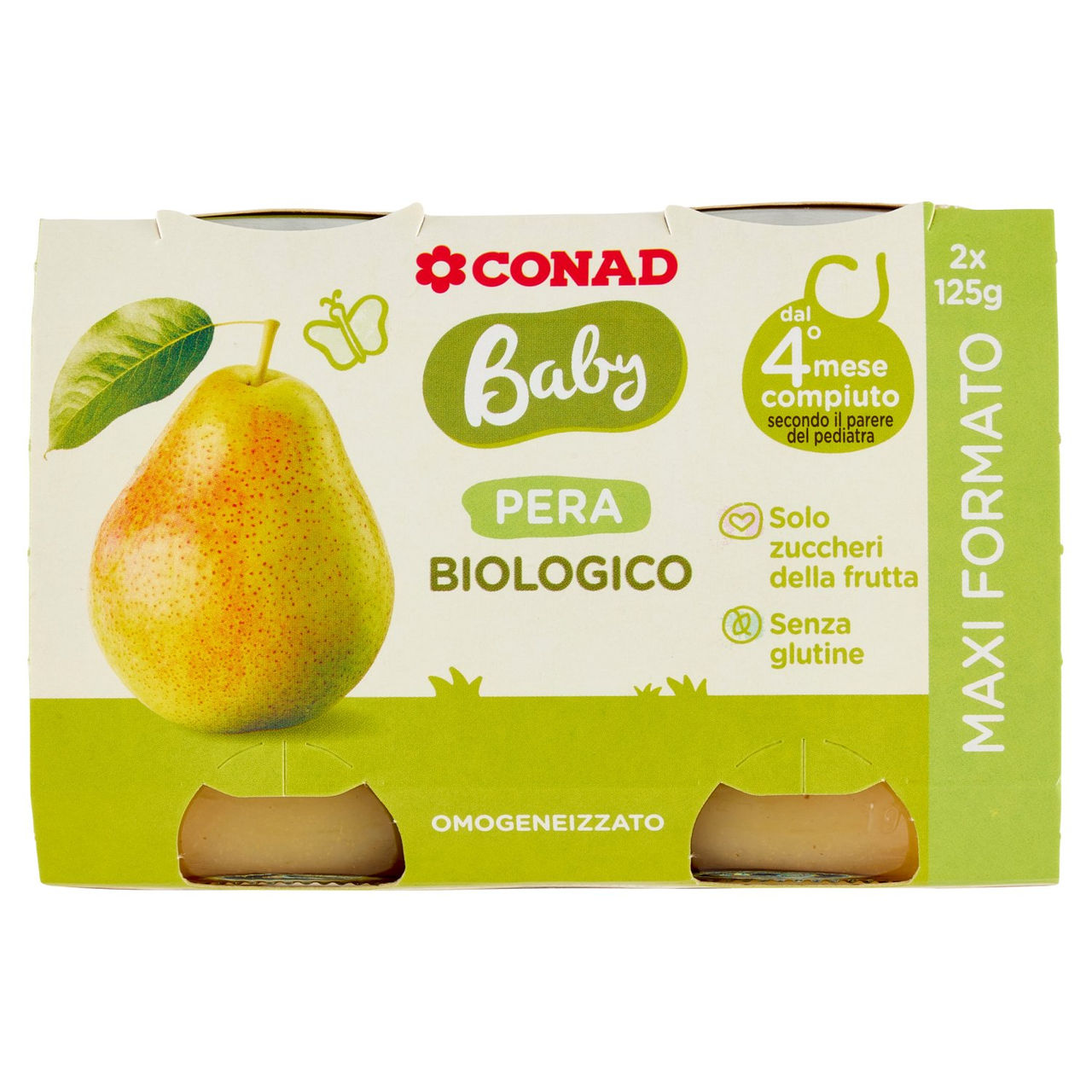 Omogeneizzato Biologico Pera 2x125g Conad online | Conad