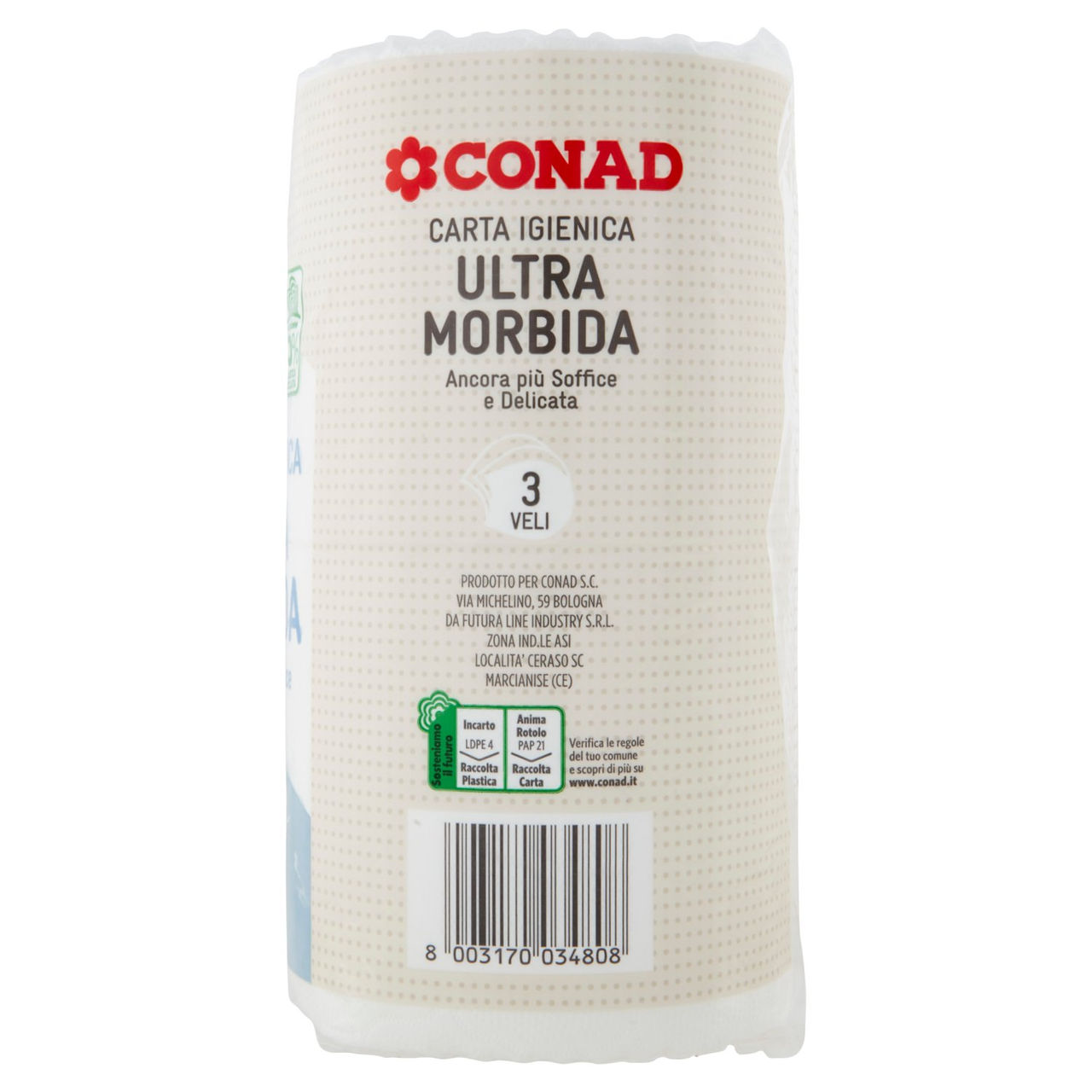 Carta Igienica Ultramorbida 3 Veli 4 Rotoli Conad | Conad