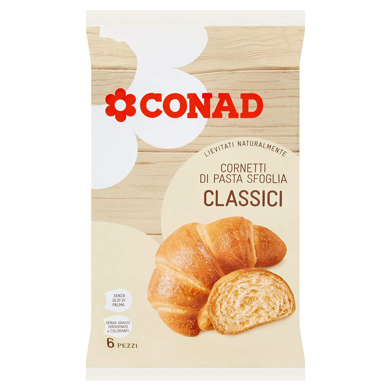 Cornetti di Pasta Sfoglia Classici 6 Pezzi Conad | Conad