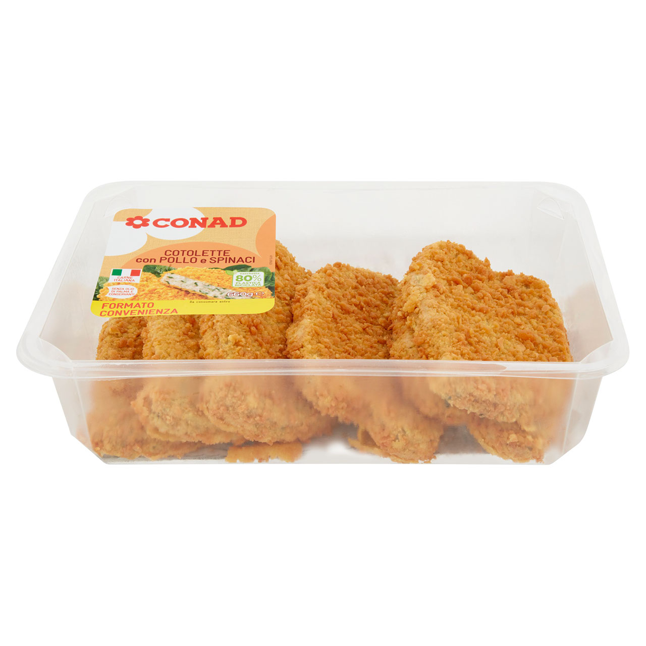 Cotolette Pollo e Spinaci Conad in vendita online | Conad
