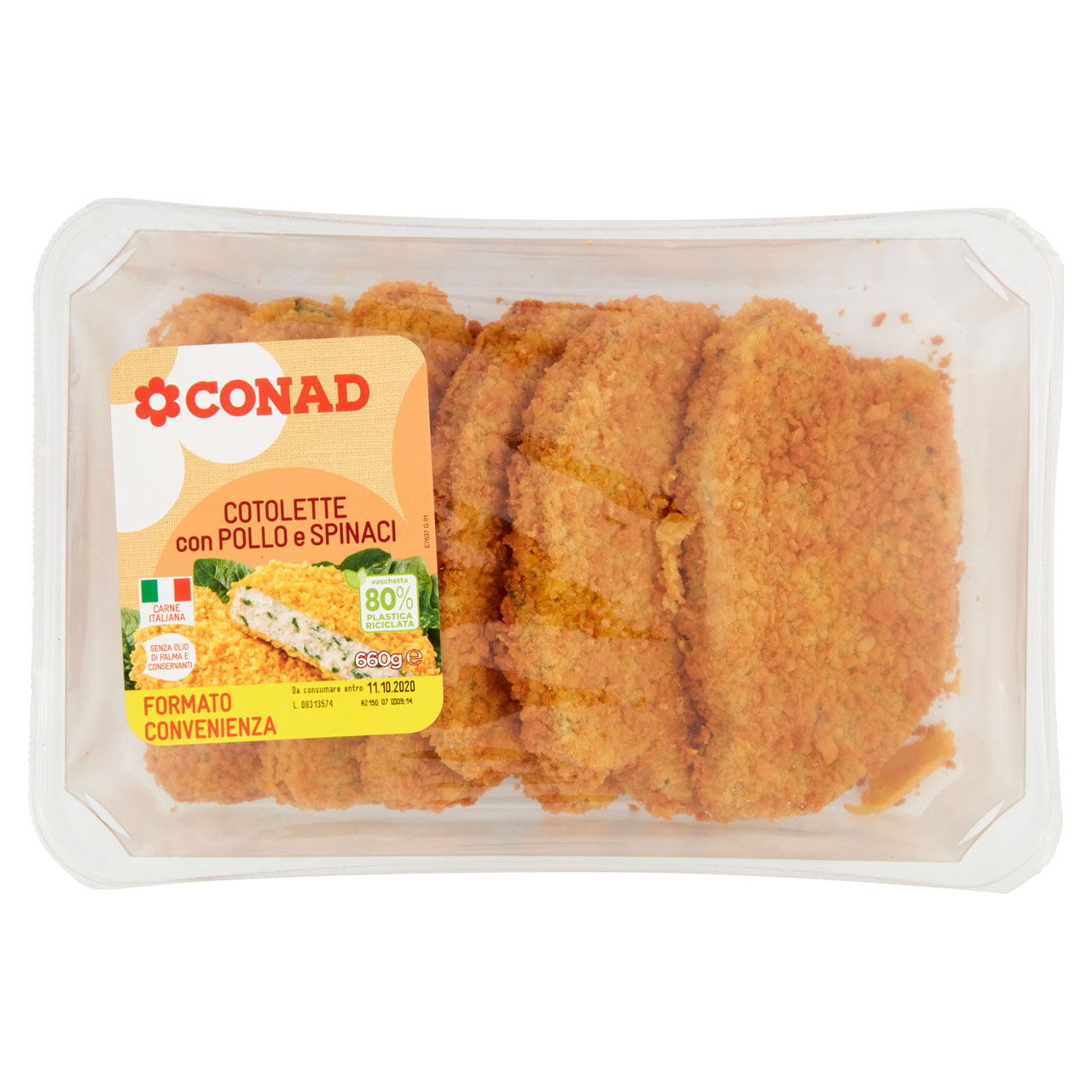 Cotolette Pollo e Spinaci Conad in vendita online | Conad