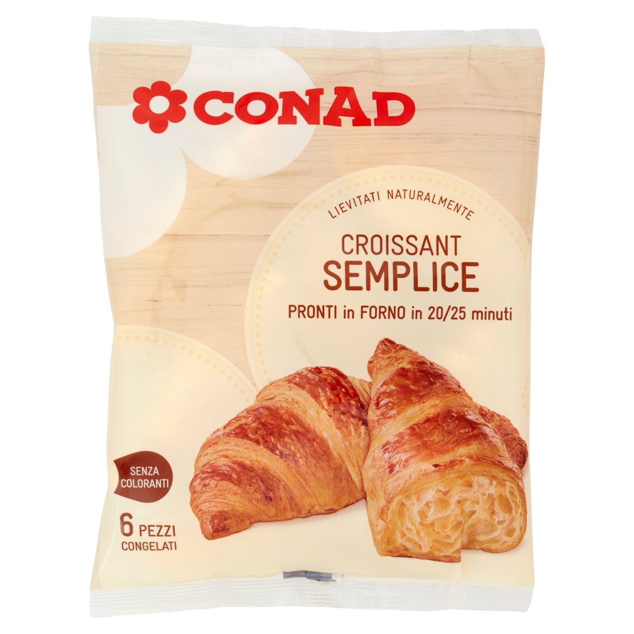 Croissant Senza Farcitura congelati 6 pezzi Conad | Conad