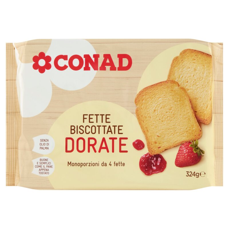 Fette Biscottate Dorate 324g Conad online | Conad