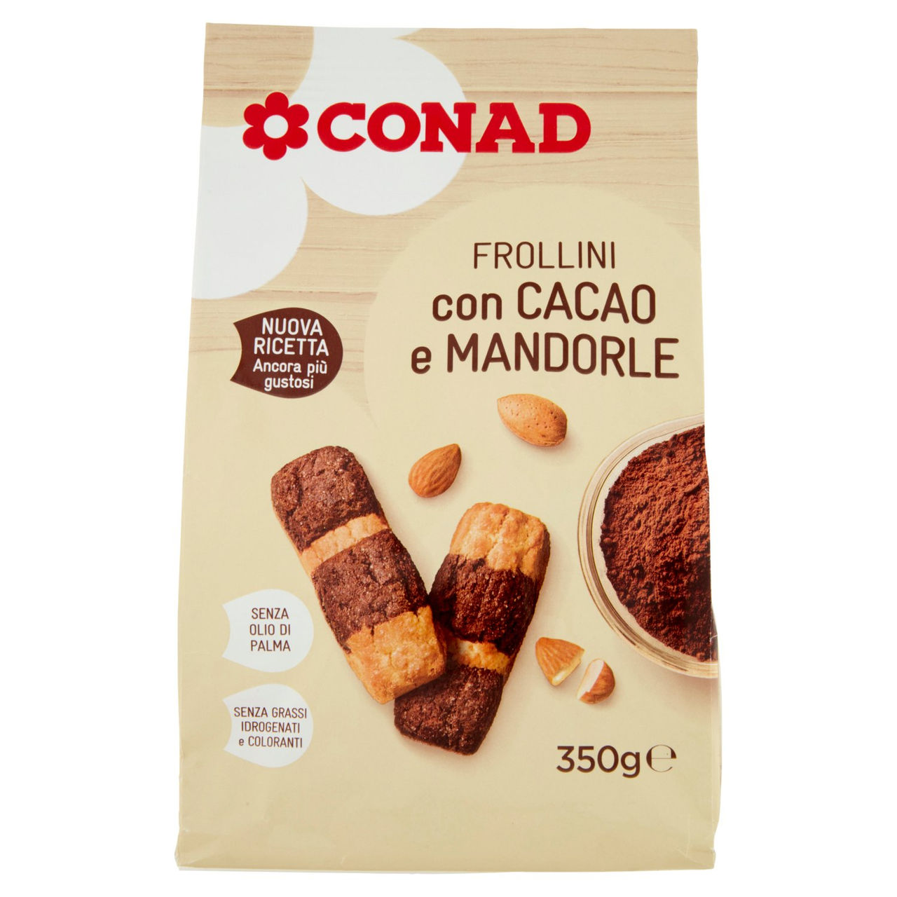 Frollini cacao e mandorle g 350 Conad online | Conad