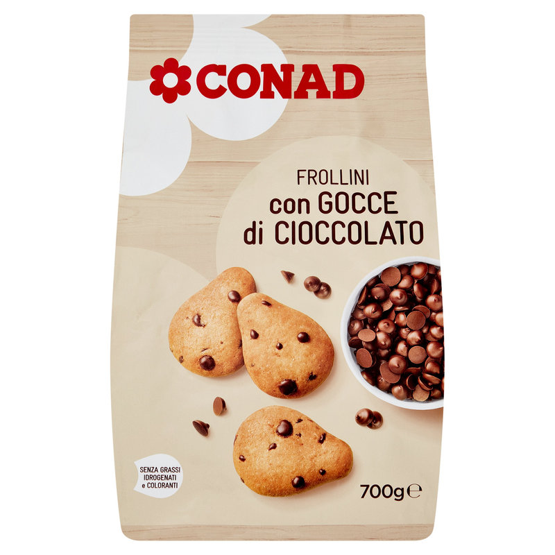 Frollini con Gocce di Cioccolato 700g Conad online | Conad