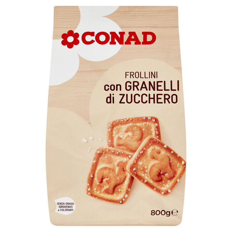 Frollini con Granelli di Zucchero 800 g Conad | Conad