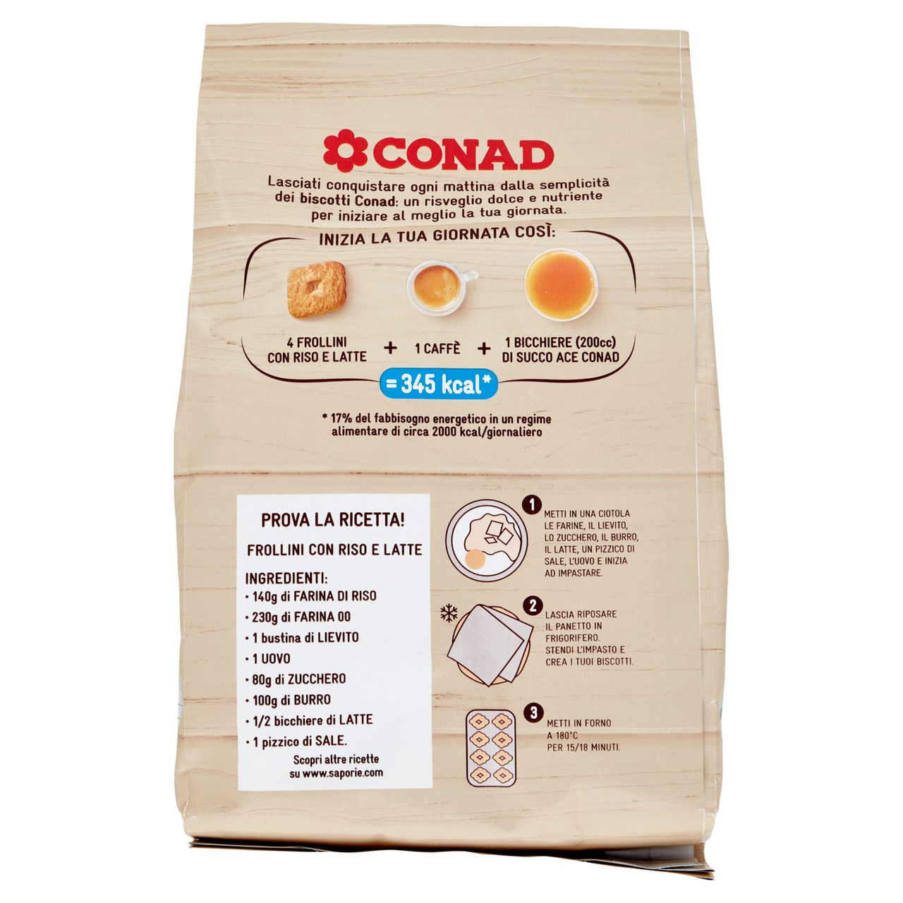 Frollini con Riso e Latte 400 g Conad online | Conad