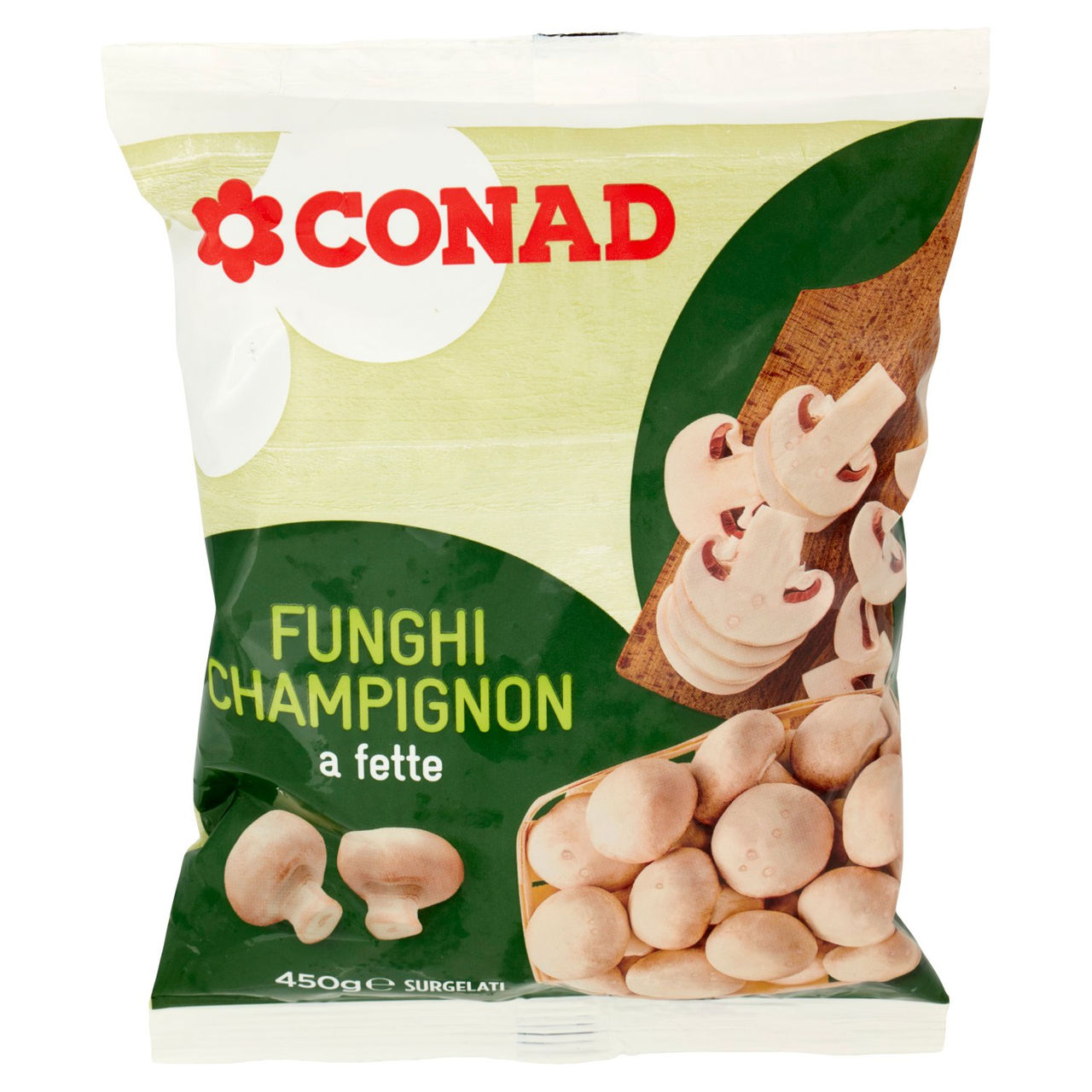 Funghi Champignon a fette Surgelati 450 g Conad | Conad
