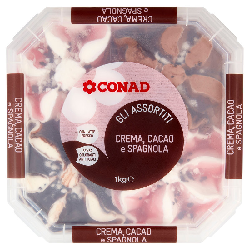 Gelato Crema, Cacao e Spagnola 1kg Conad online | Conad