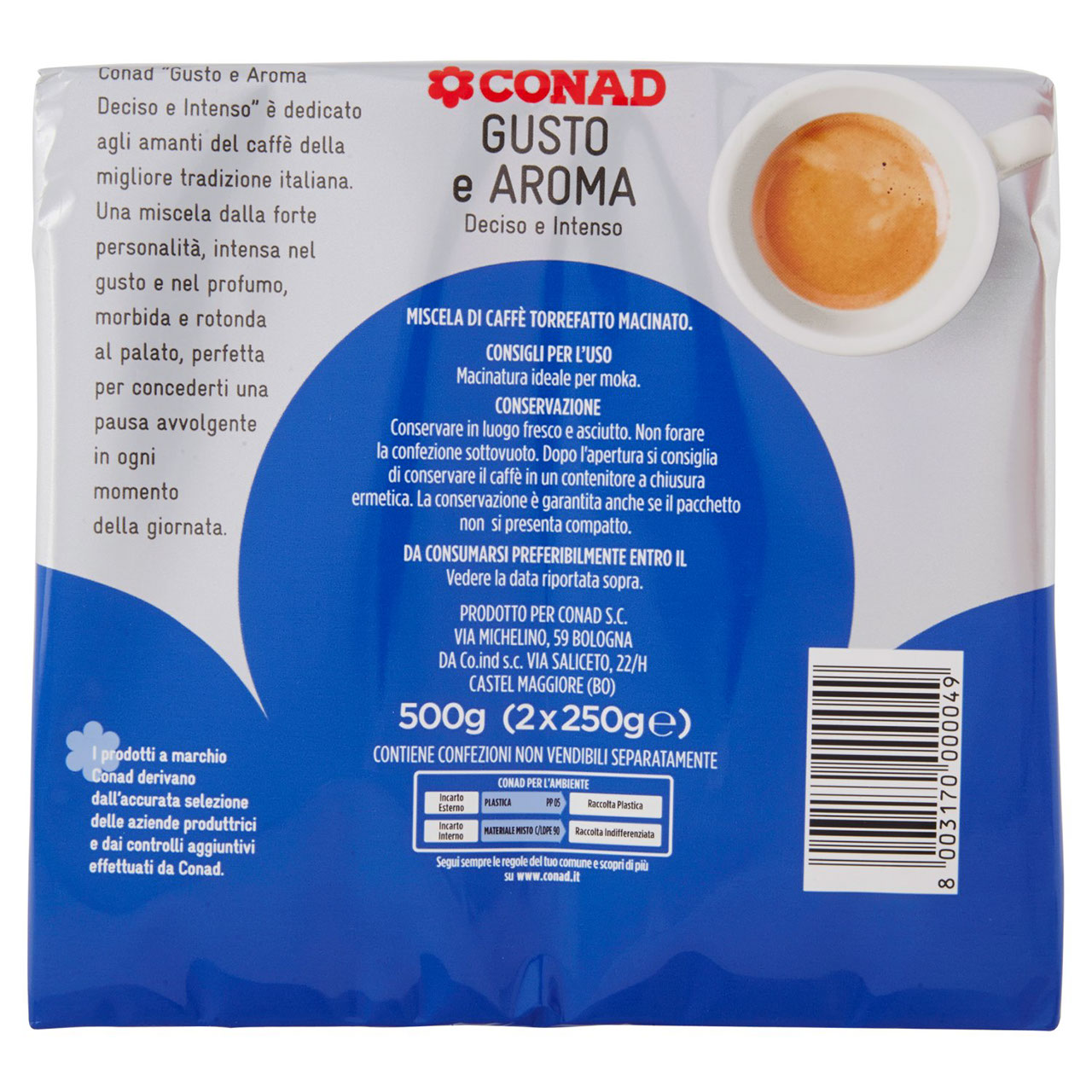 Gusto & Aroma Deciso e Intenso g 250X2 Conad | Conad