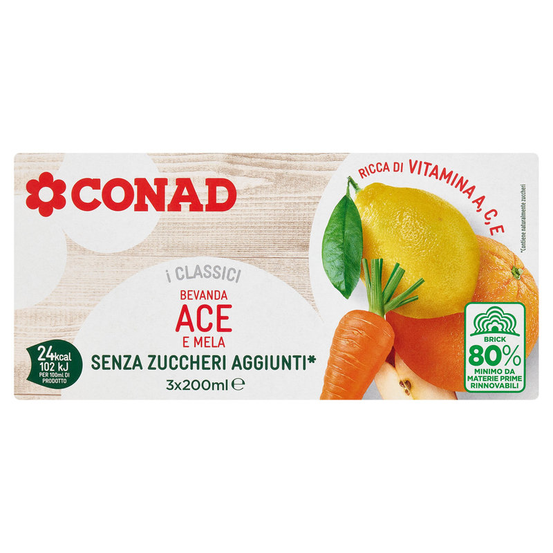 Succo Ace e Mela 3 x 200 ml Conad online | Conad