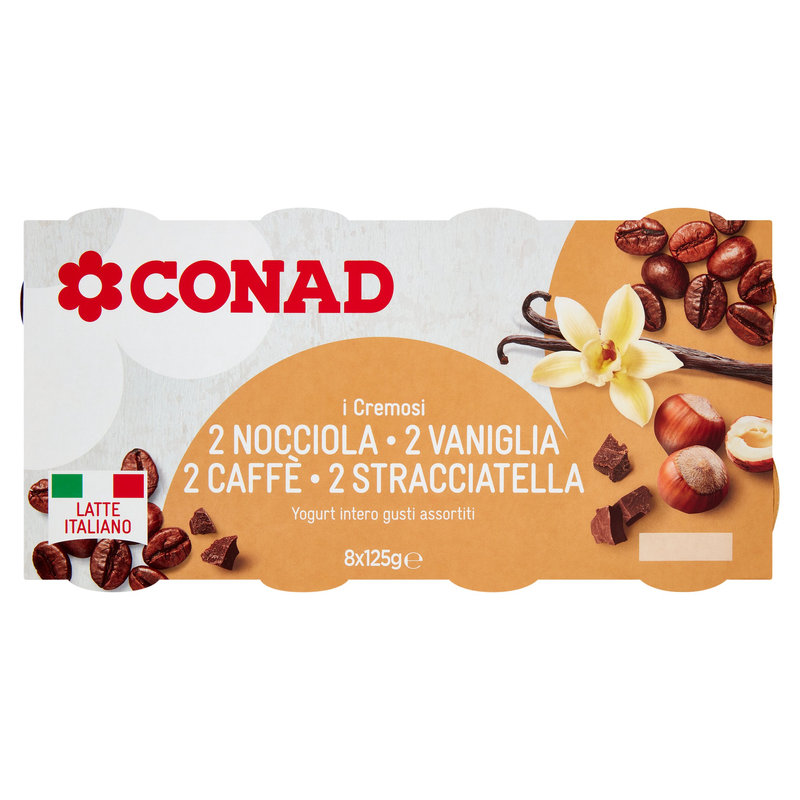 Yogurt Intero Gusti Assortiti 8 x 125 ml Conad | Conad