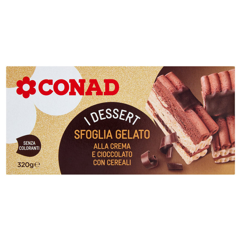 Sfoglia Gelato alla Crema e Cioccolato Conad | Conad