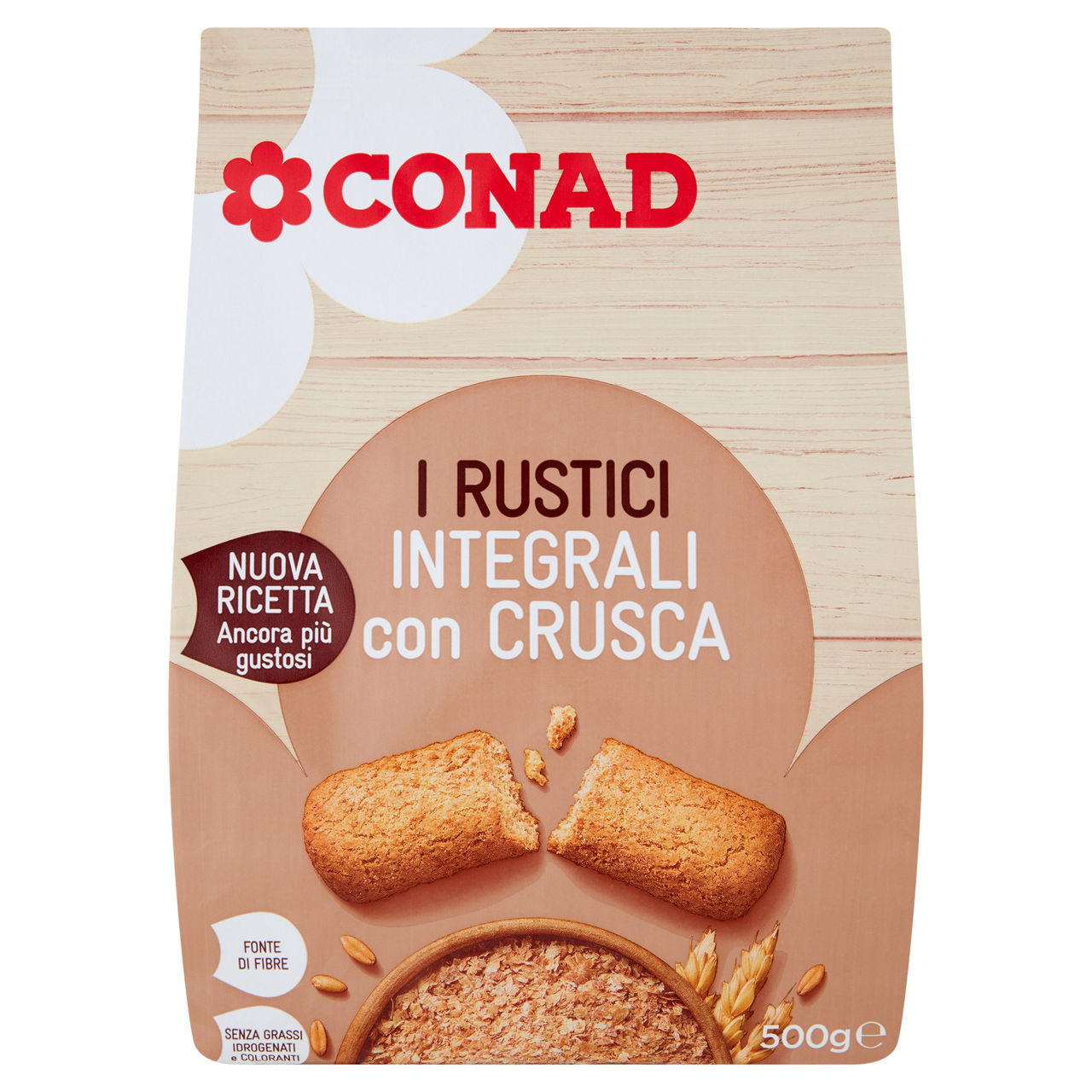 I Rustici Integrali con Crusca 500 g Conad | Conad