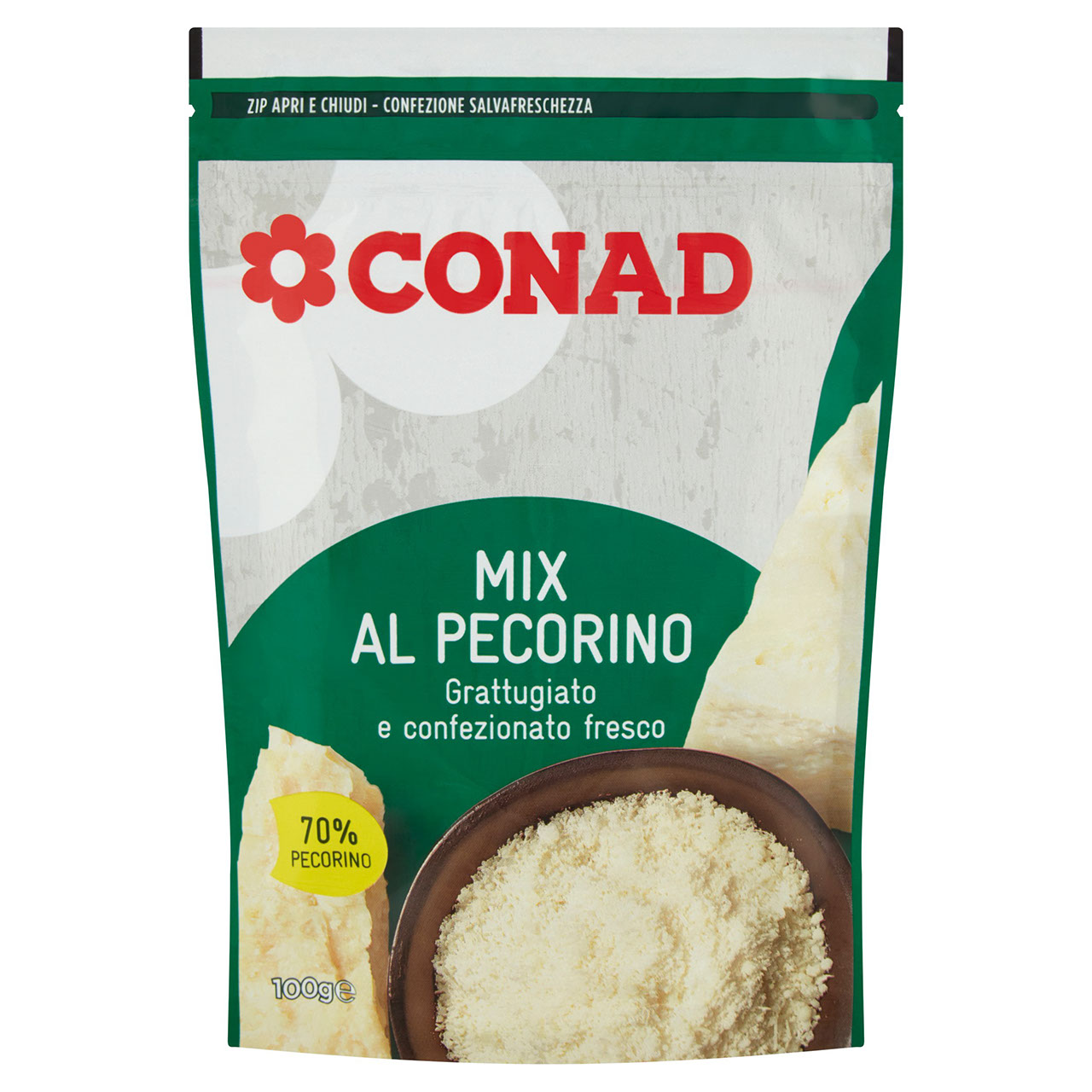 Formaggio Grattugiato Mix al Pecorino 100g Conad | Conad