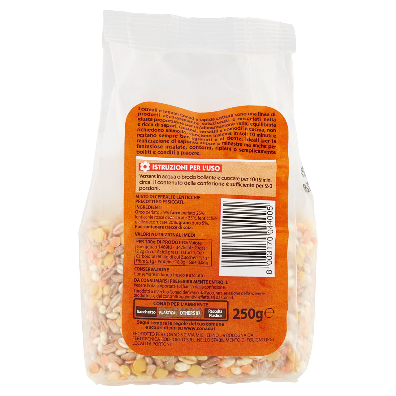 Mix Orzo Farro Lenticchie Grano 250g Conad online | Conad