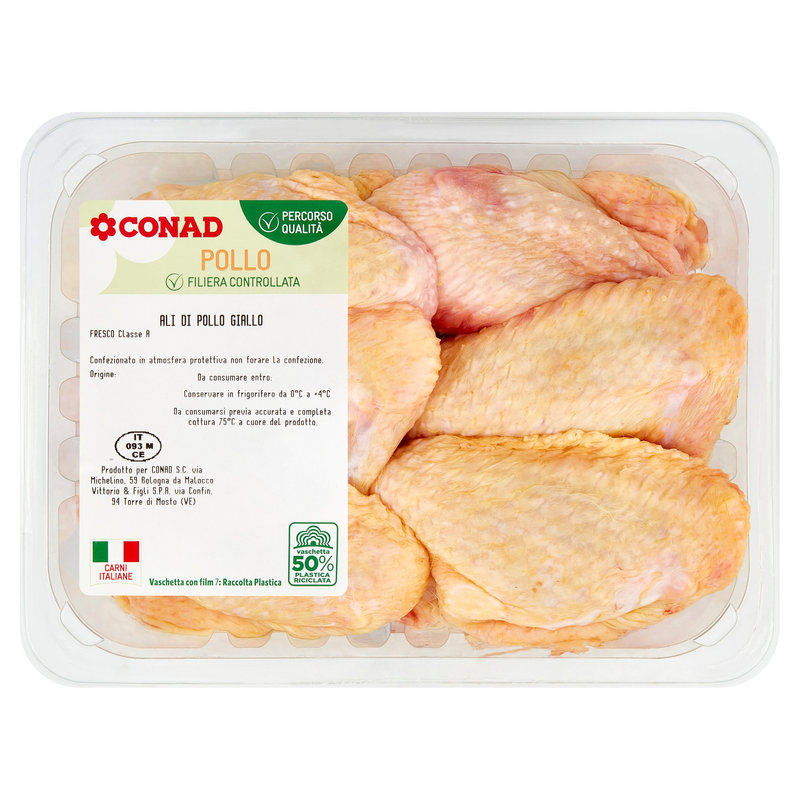 CONAD Percorso Qualità Ali di Pollo Giallo 0,550 kg | Conad