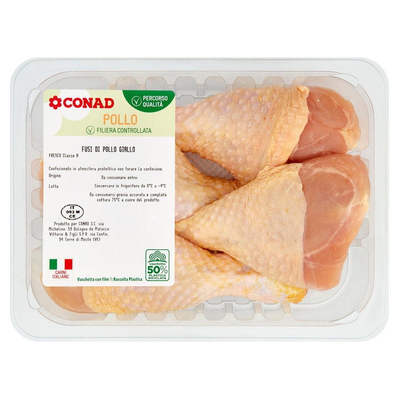 CONAD Percorso Qualità Fusi di Pollo Giallo 0,450 kg | Conad