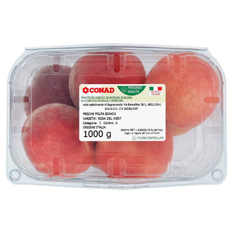 Pesche Polpa Bianca Rosa Del West Italia 1kg Conad Online | Conad