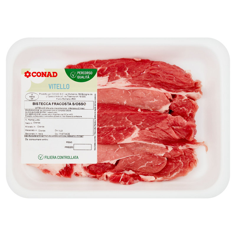 Vitello Bistecca Fracosta senza Osso Conad Online | Conad