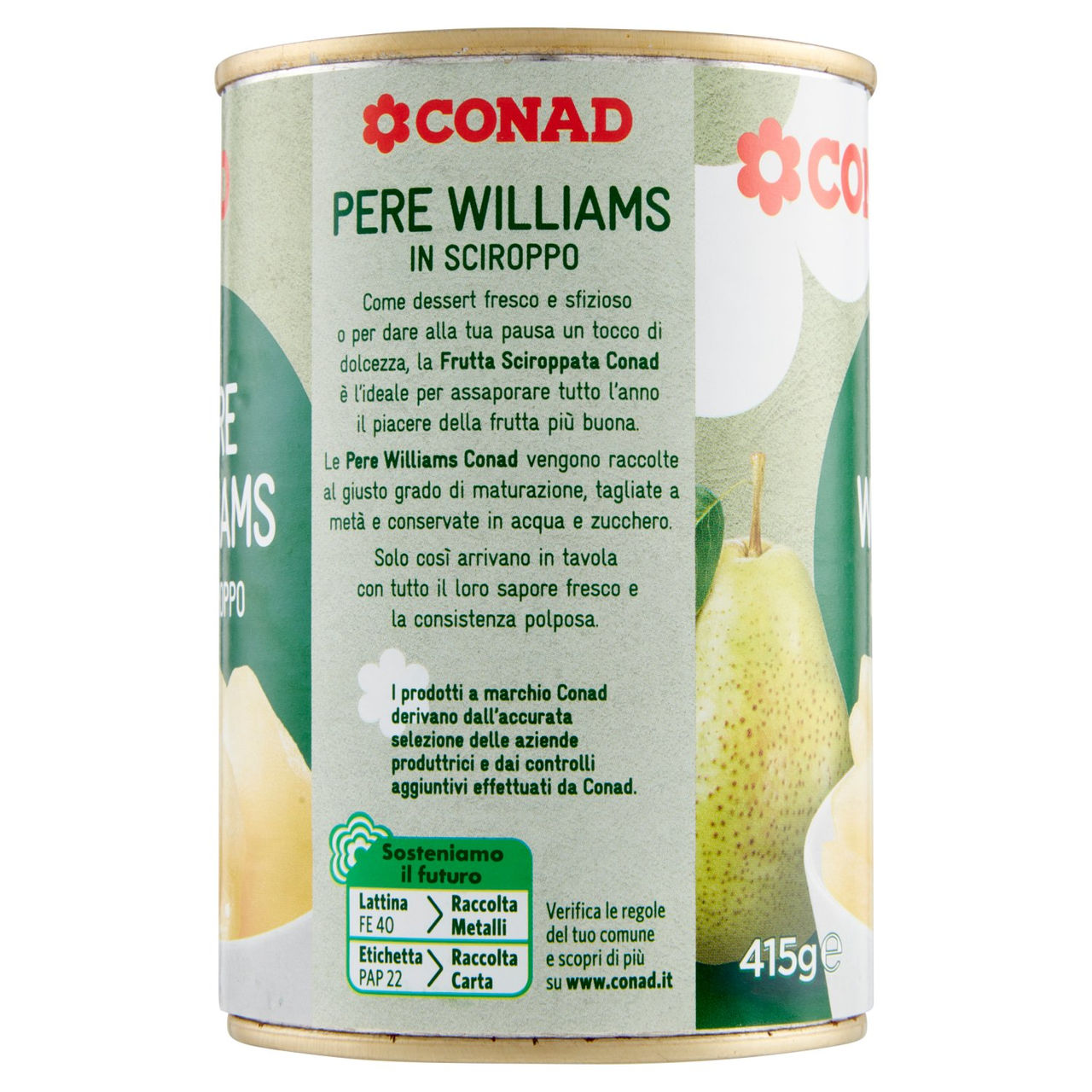 Pere Williams in Sciroppo 415 g Conad | Conad