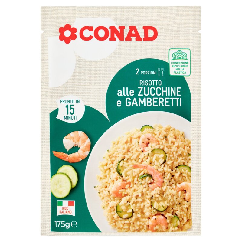 Risotto alle Zucchine e Gamberetti 175 g Conad | Conad