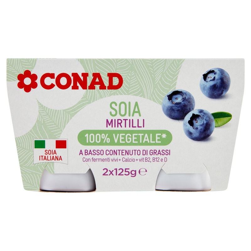 Soia Mirtilli 100% Vegetale 2 X 125g Conad In Vendita Online | Conad