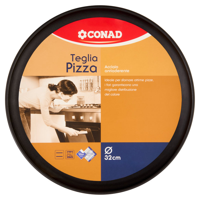 Teglia Pizza Acciaio Antiaderente diametro 32cm Conad Online | Conad