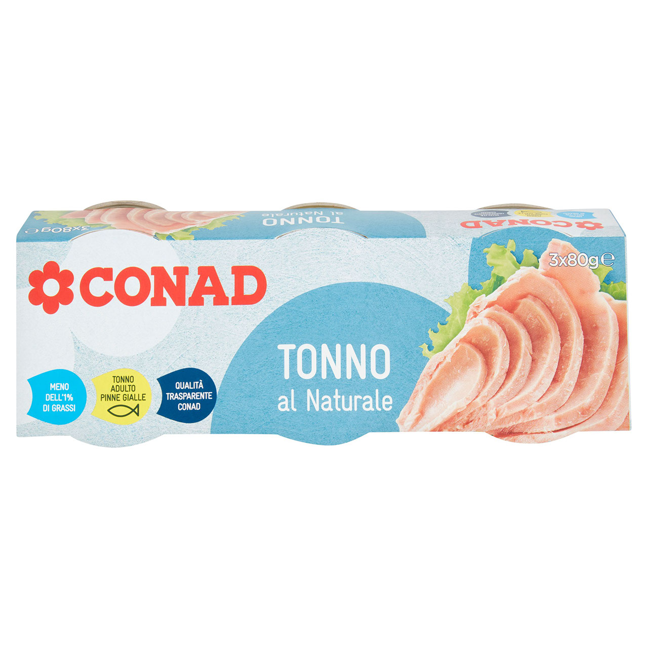 Tonno al Naturale 3 x 80 g Conad in vendita online | Conad