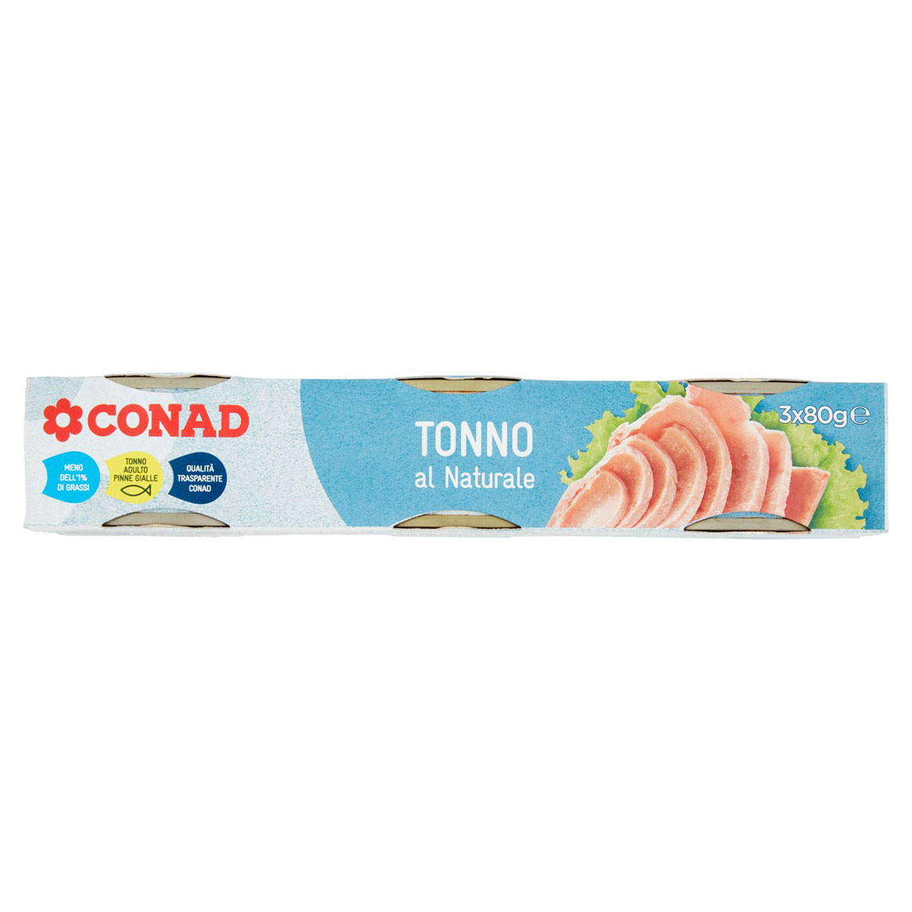 Tonno al Naturale 3 x 80 g Conad in vendita online | Conad