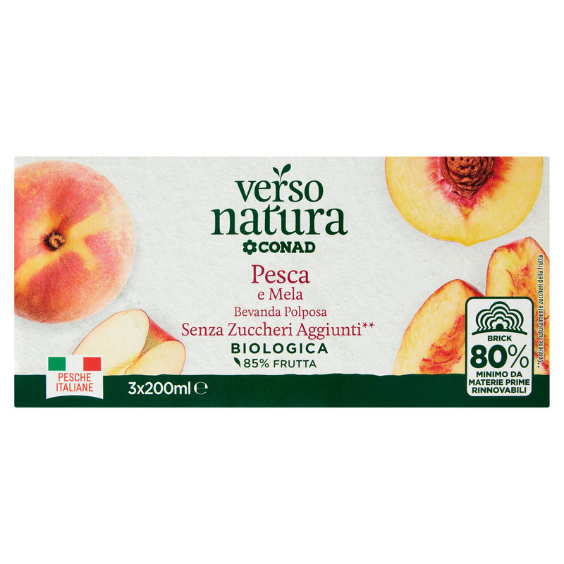 Pesca E Mela Bevanda Polposa Biologica 3 X 200ml Conad In Vendita ...