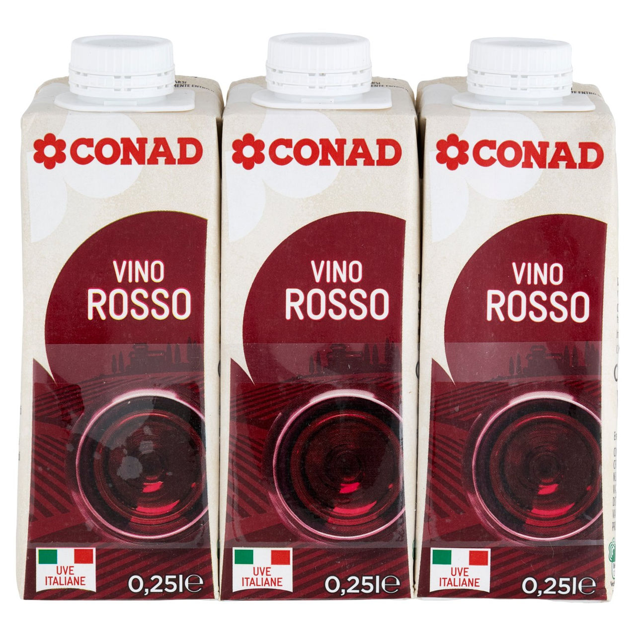 Vino Rosso 3 x 0,25 l Conad in vendita online | Conad
