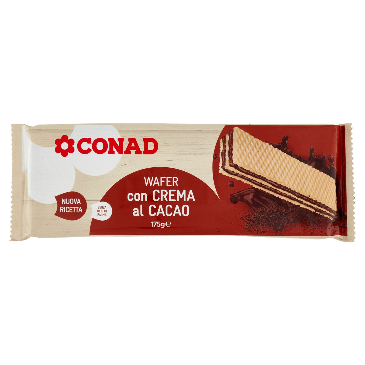 Wafer con Crema al Cacao 175 g Conad online | Conad