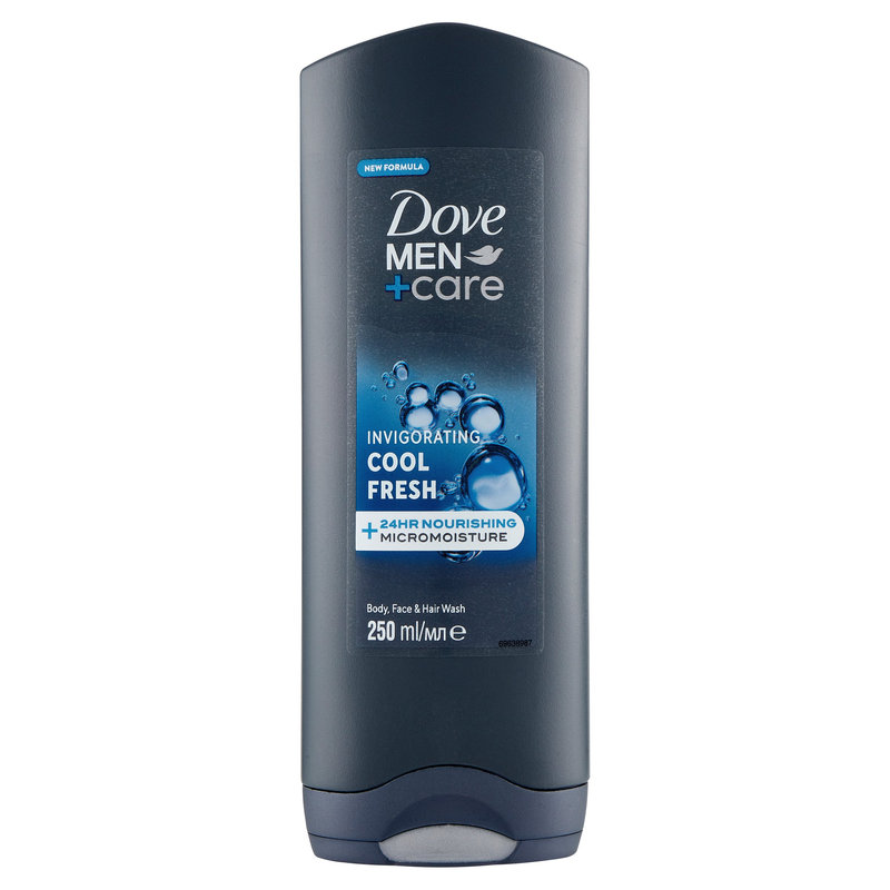 Dove Men Care Invigorating Cool Fresh Body, Face & Hair Wash 250ml ...