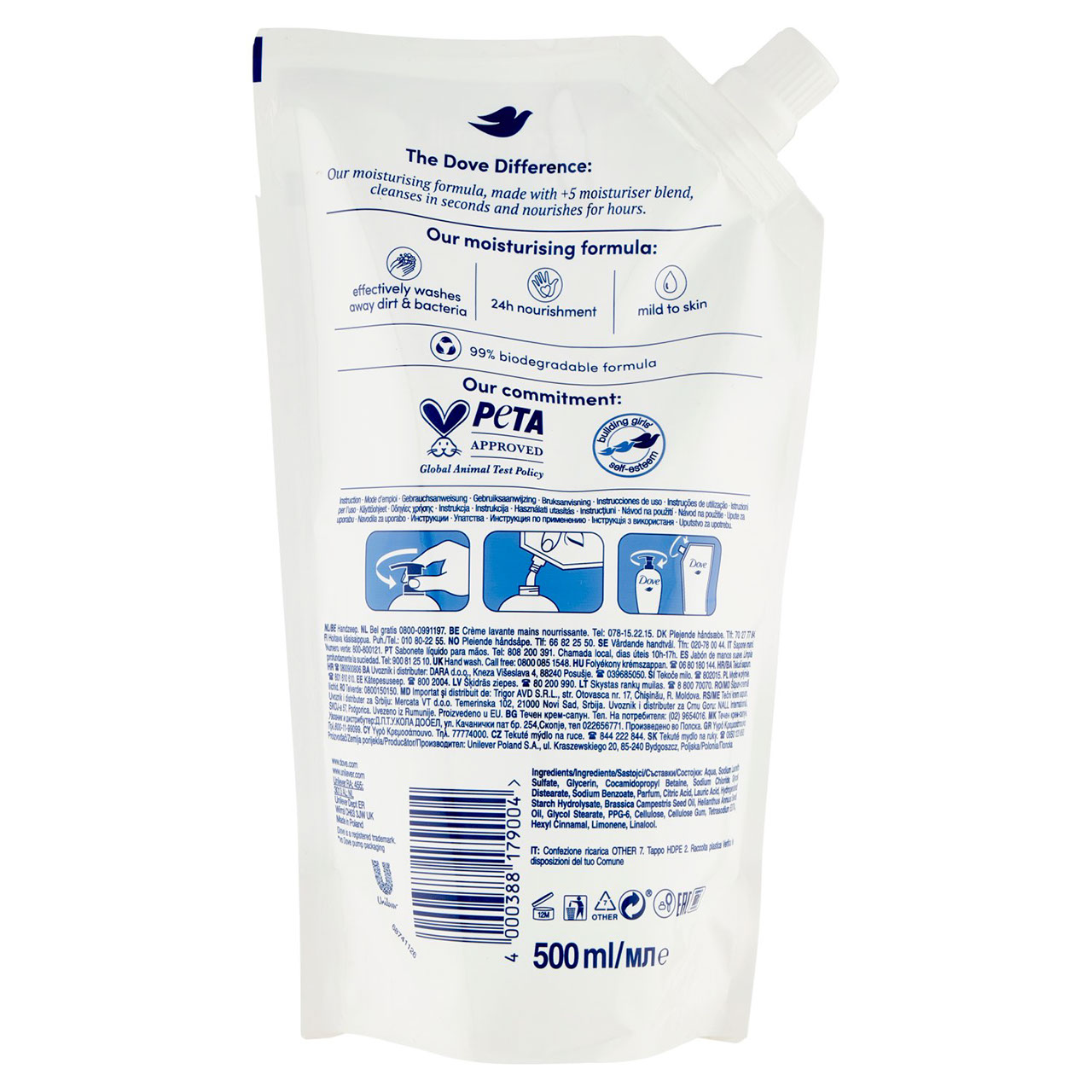 Dove Sapone Mani Ricarica Original 500 ml | Conad