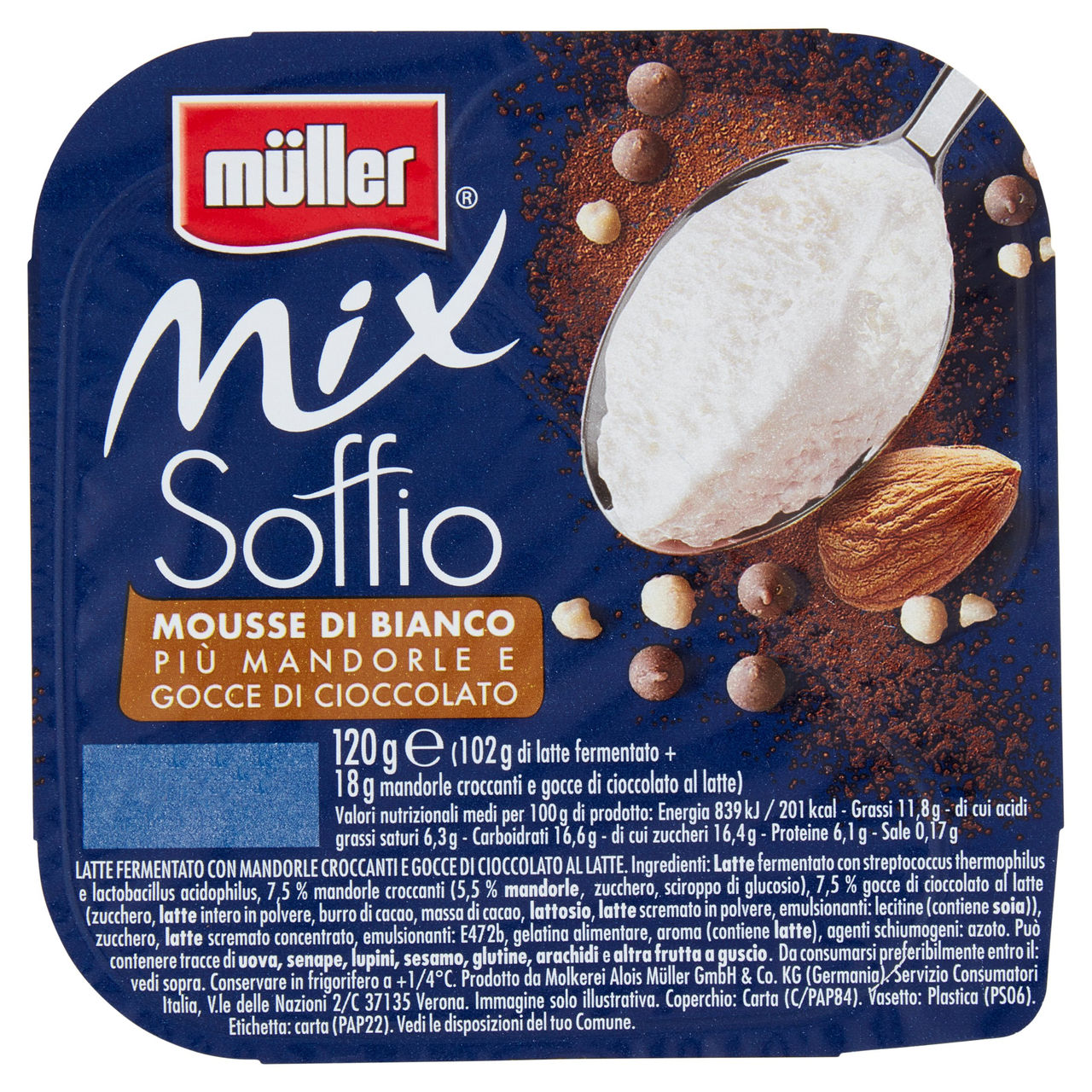 Soffio Mousse Bianco Mandorle Cioccolato Müller | Conad
