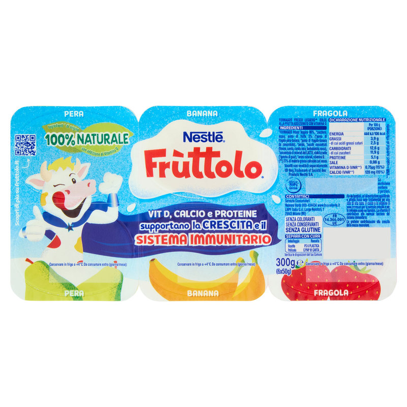 Fruttolo Pera, Banana, Fragola 6 x 50 g Nestlé | Conad