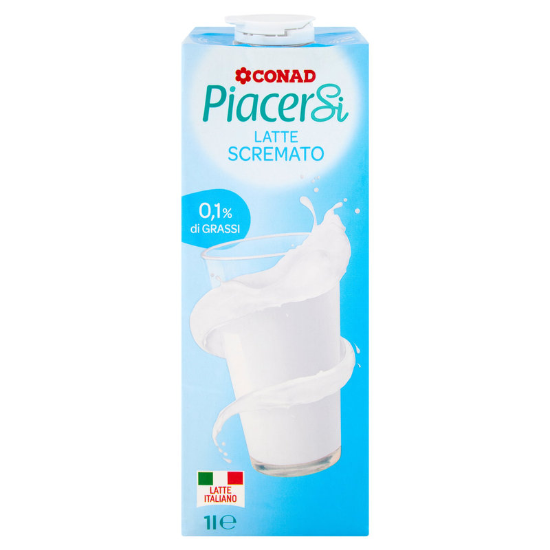 Piacersi Latte Scremato UHT 1 l Conad online | Conad