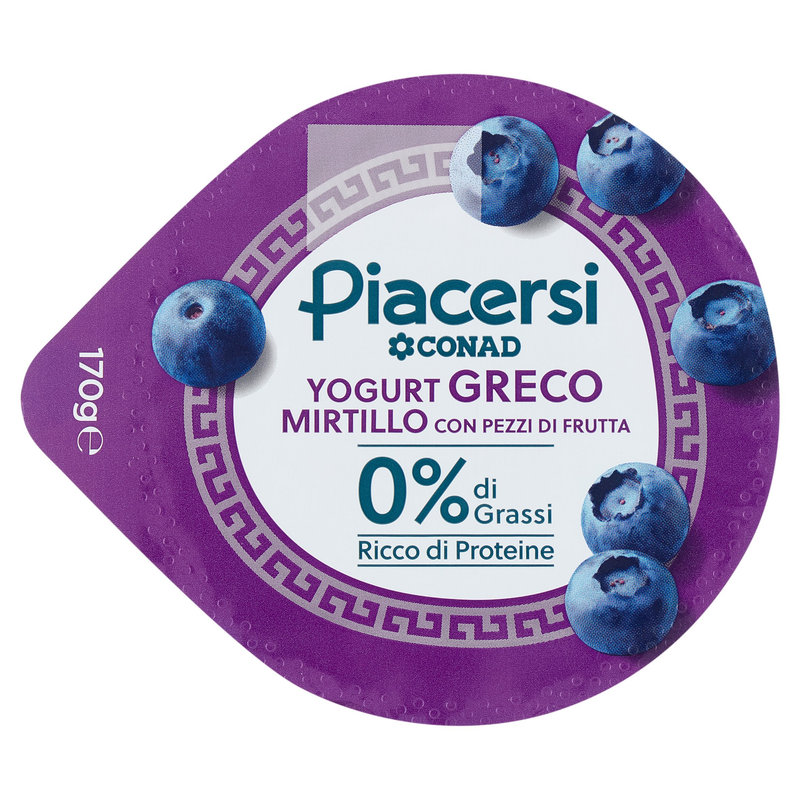 Yogurt Greco Mirtillo Con Pezzi Di Frutta 170g Conad In Vendita Online ...