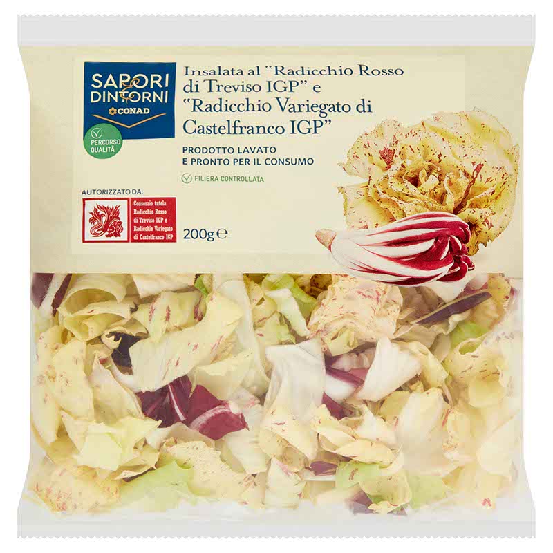 Radicchio Igp Rosso Treviso E Variegato Castelfranco 200g Conad In ...