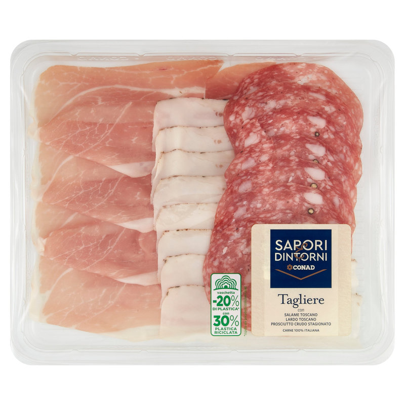 Tagliere Salame, Lardo e Prosciutto Crudo Toscano 120g Conad online | Conad