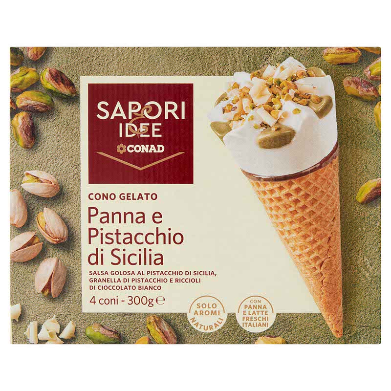 Cono gelato Panna e Pistacchio di Sicilia | Conad